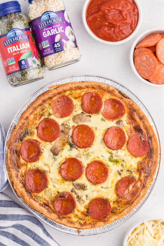 how to make a pizza quiche