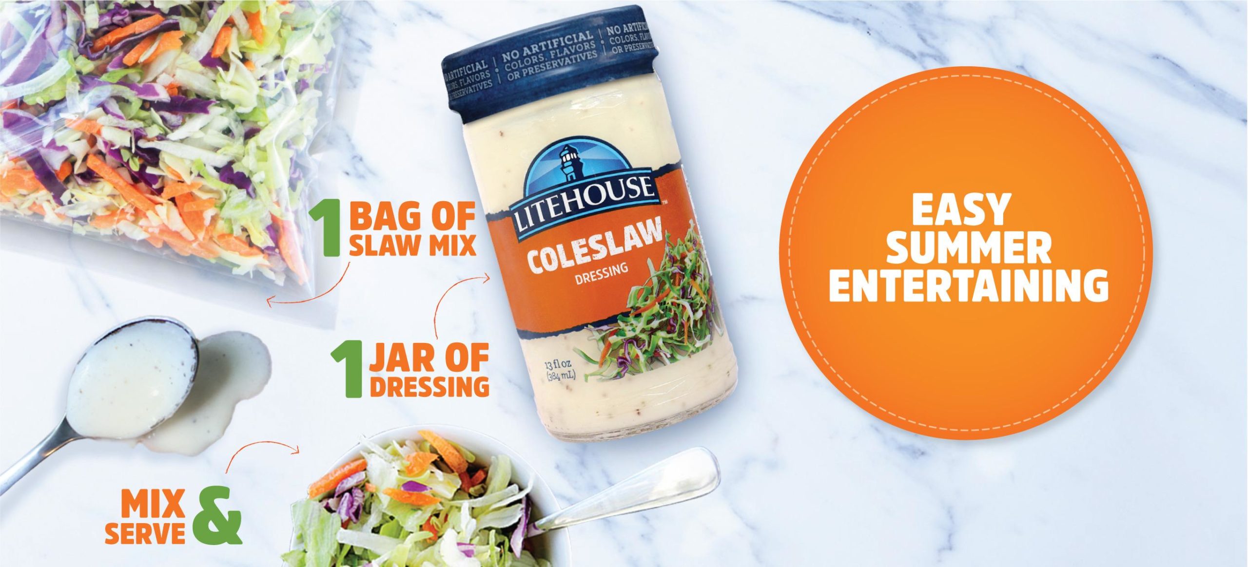 Simple Summer Recipes | Litehouse Coleslaw Dressing